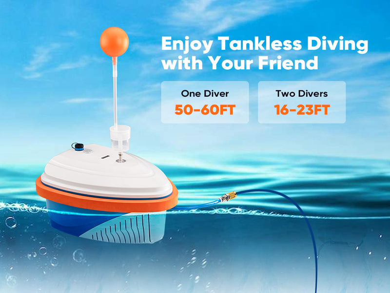 GOYOJO Diving Hookah System | 7-10 Hour Dive Time | 60ft Depth - GOYOJO ...